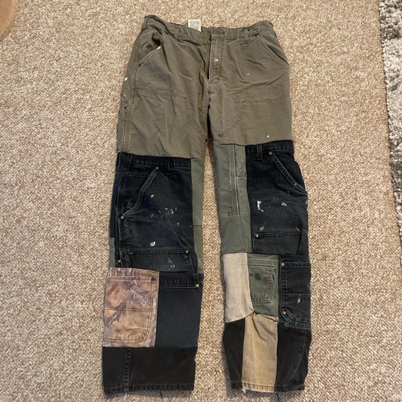 Carhartt | Jeans | Custom Patchwork Carhart Pants | Poshmark